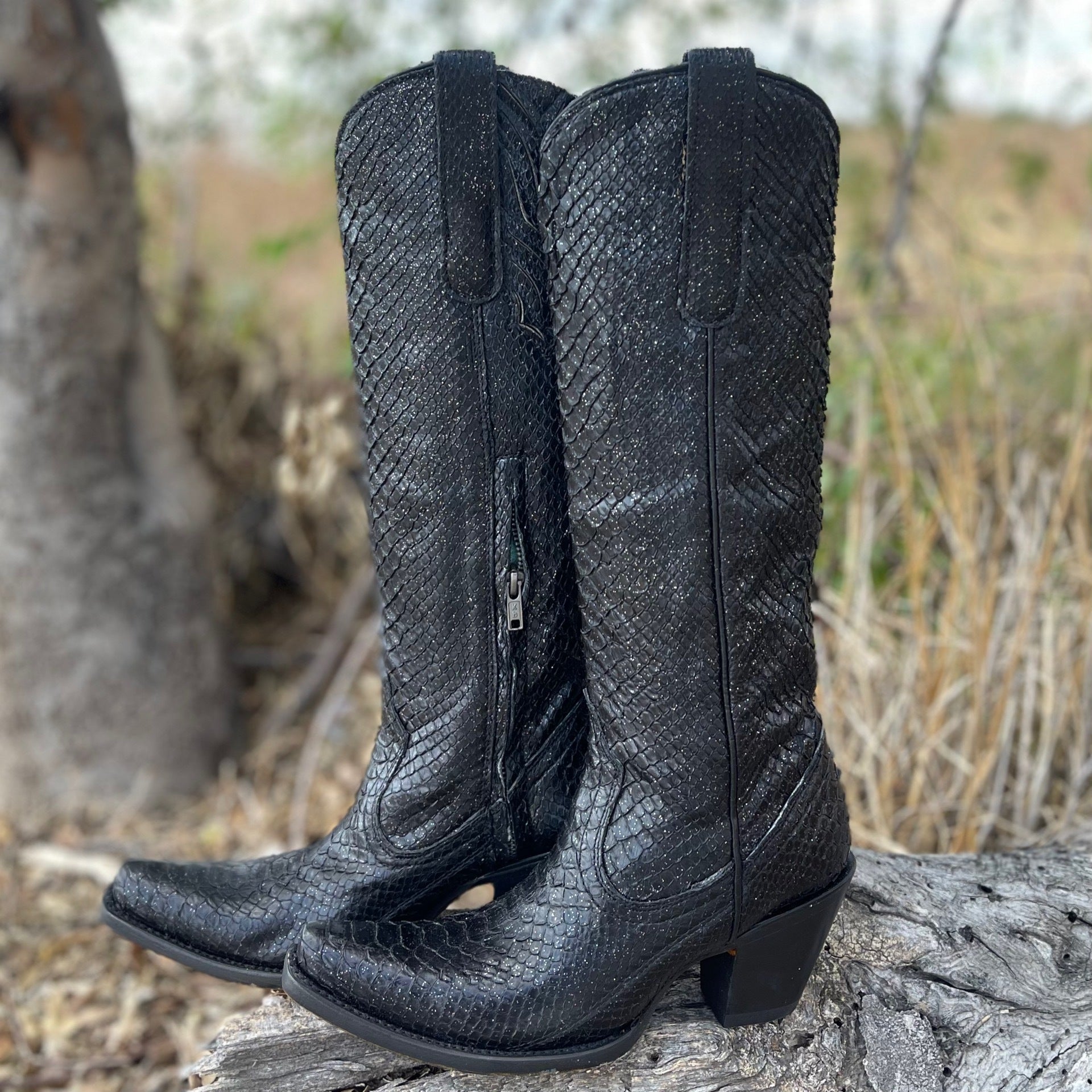 CORRAL BLACK PYTHON TALL TOP A4446 | Southern Comfort Western Wear